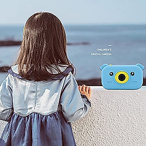 Children Digital Camera One-Button Operation Intelligent Focus-Free Press-Control-Type Design(Blue)