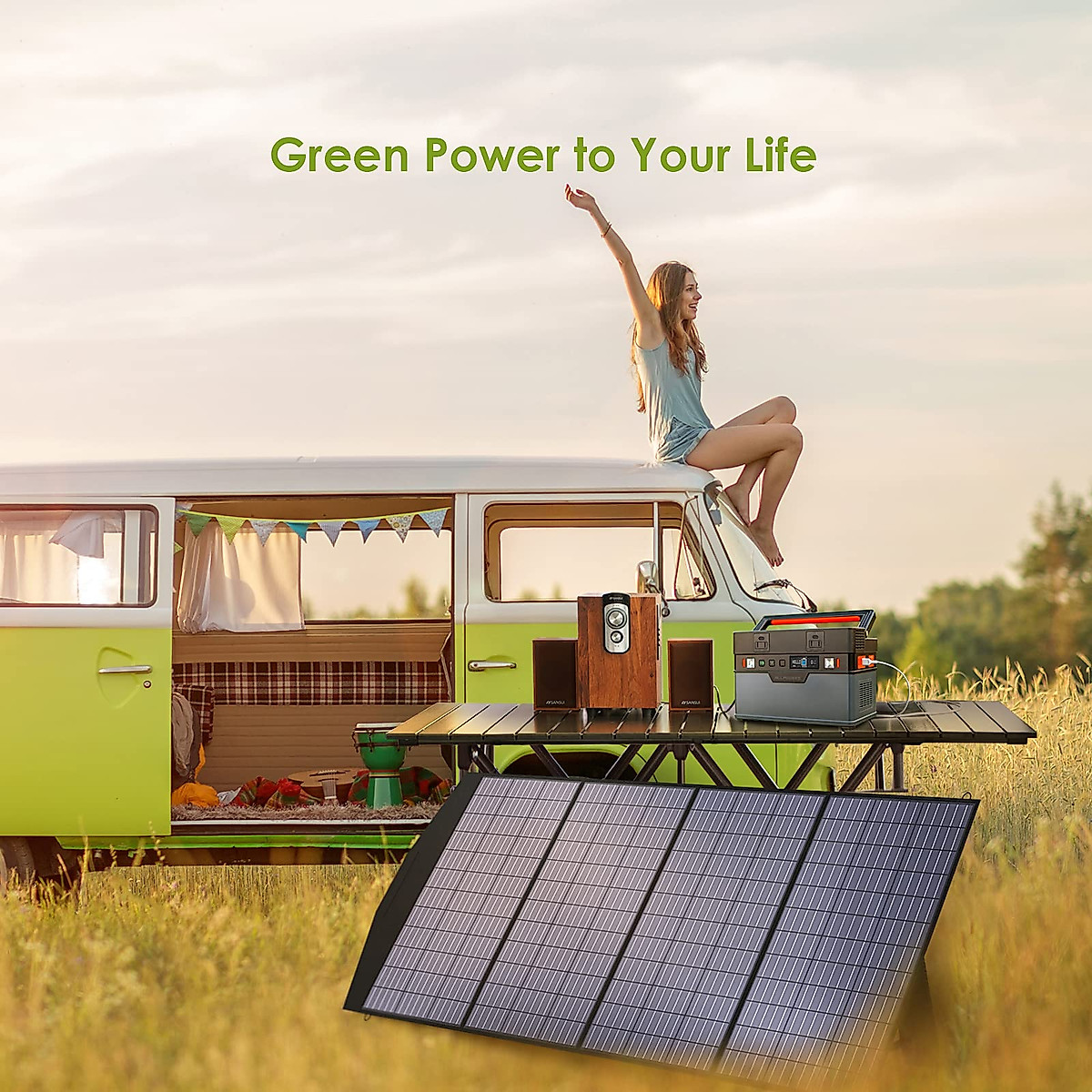 ALLPOWERS SP033 200W Portable Solar Panel 18V Foldable Solar Panel Kit with MC-4 Output Waterproof IP66 Solar Charger for RV Laptops Solar Generator Van Camping Off-Grid