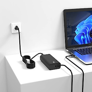 65W 45W USB C Charger Replacement for Dell Latitude 5520 5420 5320 7420 7410 7430 7320 5430 5290 Chromebook 3100 5190 2in1 XPS 13 9350 9380 9360 DA65NM190 LA65NM190 Type C AC Adapter Power Cord