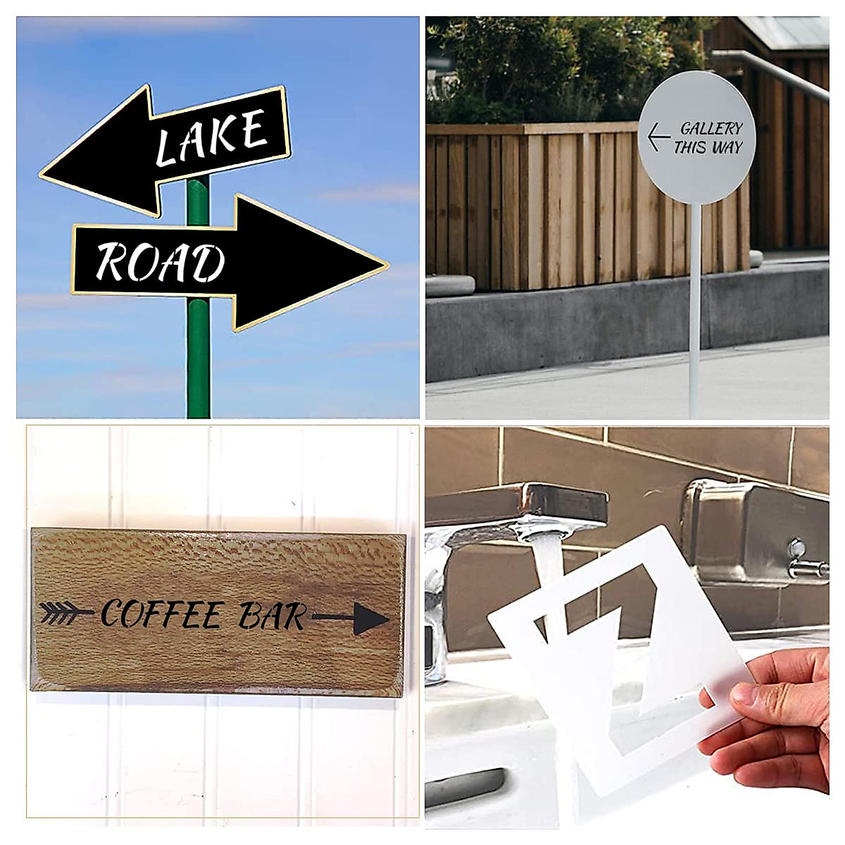 2 Inch Alphabet Letter Stencils for Painting - 70 Pack Letter and Number Stencil Templates with Signs for Painting on Wood, Reusable Numbers and Letters Stencils for Chalkboard Wood Signs & Wall Art