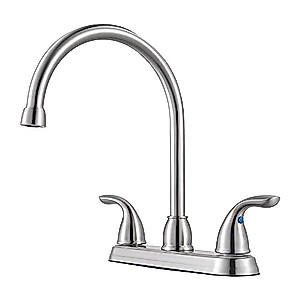 Pfister G136-200S Pfirst Series 2-Handle Kitchen Faucet in Stainless Steel, 1.8gpm