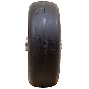 Marathon 9x3.50-4" Flat Free Lawnmower Tire on Wheel, 4" Centered Hub, 3/4" Bushings