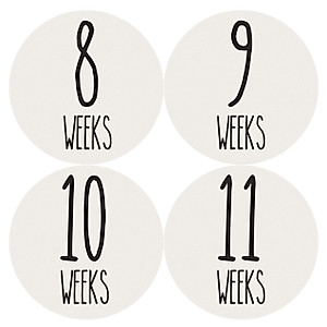 Months In Motion Weekly Pregnancy Growth Stickers | Week to Week Pregnant Expecting Photo Prop | Maternity Keepsake | Baby Bump | Weekly Stickers Photo (Set of 36 Stickers)