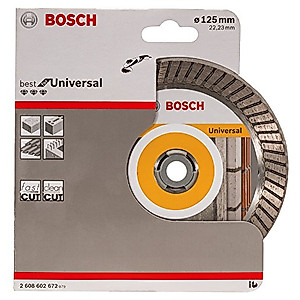Bosch 2608602672 Diamond Cutting Disc Best for Universal Turbo, 125mm Ø, 22.23mm x 2.2mm x 12mm