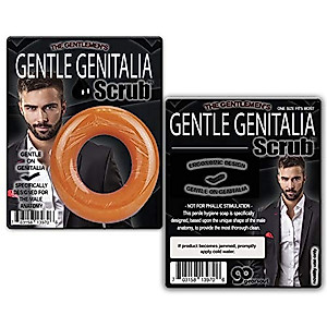 Gentlemen’s Gentle Genitalia Scrub Deluxe - Novelty Soap for Men, Funny Stocking Stuffer, Yellow, Lg