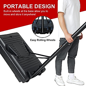 aukung Portable Basketball Hoop & Goal Basketball Stand Height Adjustable 6.2-8.5ft with 35.4Inch Transparent Backboard & Wheels for Youth Teenagers Outdoor Indoor Basketball Goal Game Play