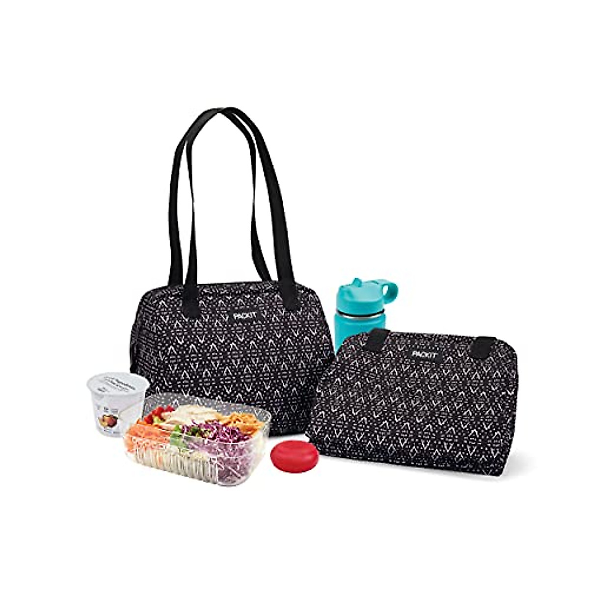 PackIt Freezable Hampton Lunch Bag, Desert Plains, Built with EcoFreeze Technology, Collapsible, Reusable, Zip Closure with Front Pocket and Shoulder Straps, Perfect for Tweens and Adults