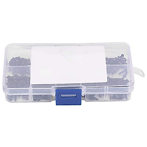 Self Tapping Screw, 400Pcs M2/M2.6 Cross Pan Head Self Tapping Screws Set Black Cross Tapping Screws Assortment Kit for Plastic,Wood,Soft Metal,etc