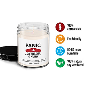Flairy Land Nurse Vanilla Candle - Plays no Part in The Training - Nurse Assistant Caretaker Nurse Student Graduation Nursery RN Registered Nurse Practitioner