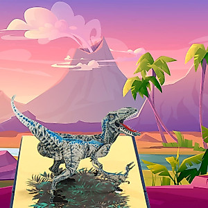 CUTE POPUP - Father's Day Card, T-rex Dinosaur Pop Up Card | Birthday Pop Up Card | Pop Up Cards for Kid | Birthday Card - Perfect Keepsake for Mom, Daughter or Anyone