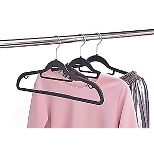 Quality Hangers Clothes Hangers 50 Pack - Non-Velvet Plastic Hangers for Clothes - Heavy Duty Coat Hanger Set - Space-Saving Closet Hangers with Black Swivel Hooks - Functional Non-Flocked Hangers