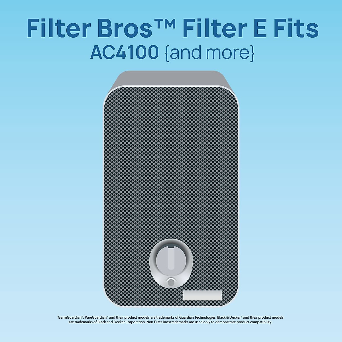 Filter Bros HEPA Filter E Replacement Fits GermGuardian FLT41002PK AC4100 AC4175