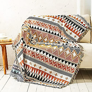 SYDVT Southwest Throw Blanket Aztec Navajo Blanket and Throws Tribal Blankets for Couch Bed Living Room Chair Sofa Decorative 51"x63"