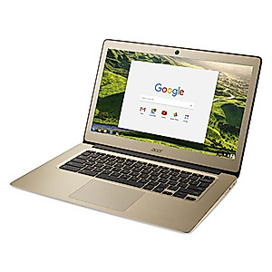 Acer Chromebook 14, Aluminum, 14-inch Full HD, Intel Celeron N3160, 4GB LPDDR3, 32GB, Chrome, Gold, CB3-431-C0AK