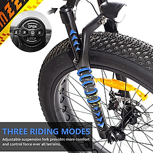 Clearbridal 750W Fat Tire Electric Mountain Bike for Adults, 20+MPH, Removable 48V Lithium Battery, Snow Electric Bicycle Beach Off-Road Ebike, Professional Shimano 7-Speed E-Bike