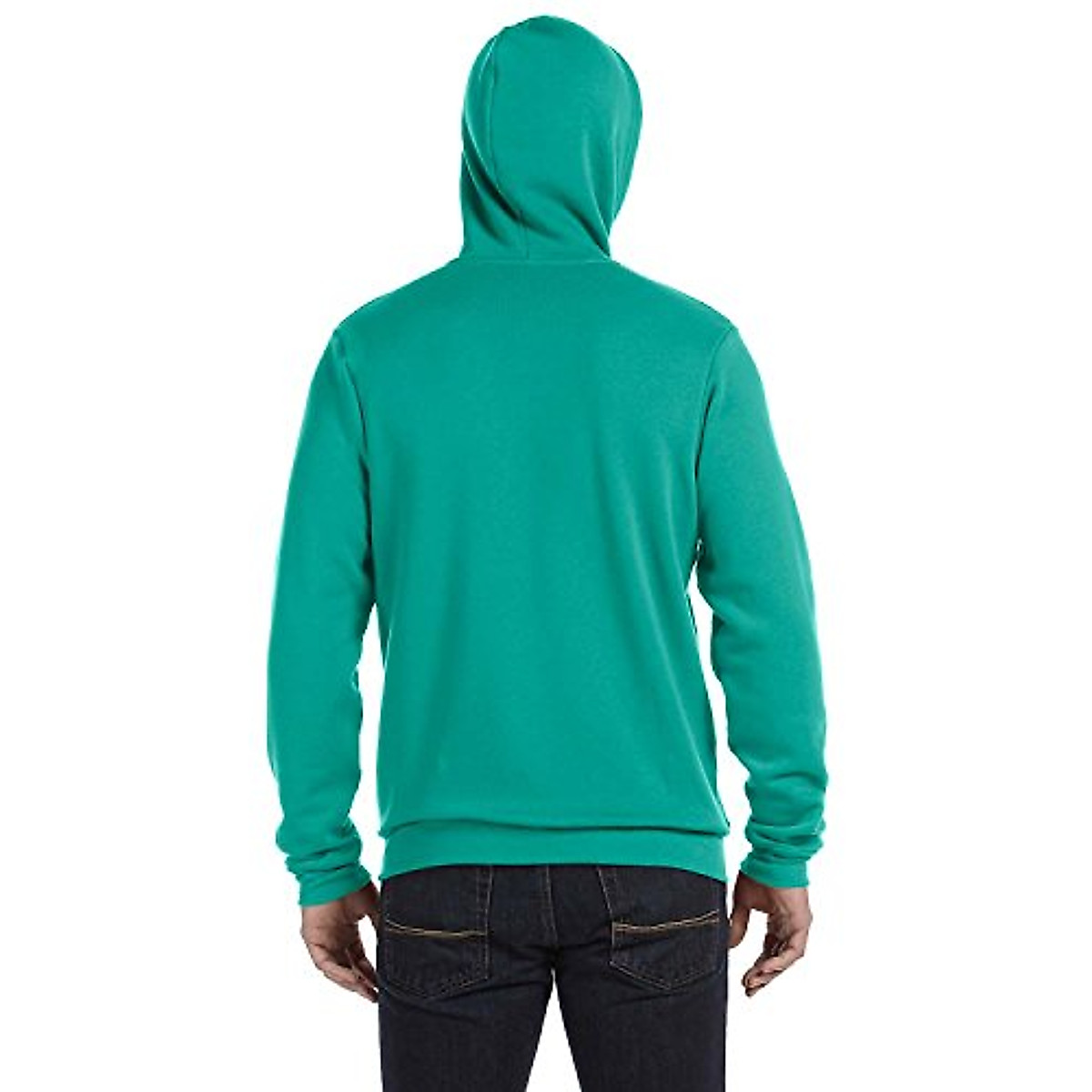Bella + Canvas Unisex Poly-Cotton Fleece Full-Zip Hoodie L TEAL