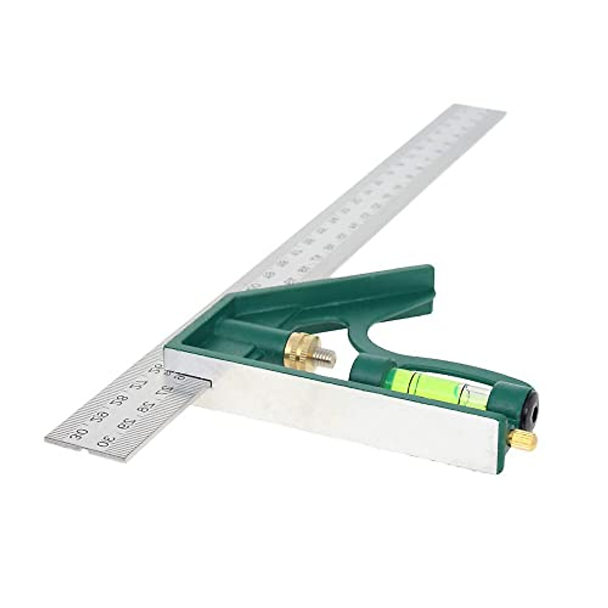 Utoolmart 300mm 12Inch Engineers Combination Try Square Set Right Angle Guide Green 1pcs