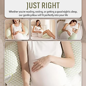Smoochie Pregnancy Wedge Pillows for Side Sleeping, Prenatal Pillow and Pregnancy Belly Pillow, Pregnancy Leg Pillow, Best Maternity Pillows and Pregnancy Pillow Back Support (Green, Small)