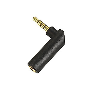 VCE 3.5mm Audio Adapter 90 Degree 5-Pack, Right Angle Adapter Male to Female Gold-Plated Stereo Jack Adapter
