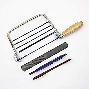 Excel Blades Coping Saw Handsaw Set - File Set and Extra Blades - 8 PCS Set