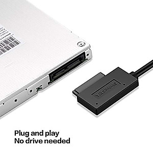 cablecc USB 3.0 to 7+6 13pin Slimline Sata Adapter Cable for Laptop Cd DVD ROM Optical Drive