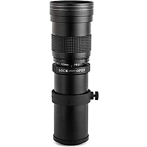 Nikon D5600 DSLR Camera with AF-P DX NIKKOR 18-55mm f/3.5-5.6G VR + AF-P DX NIKKOR 70-300mm f/4.5-6.3G ED + 420-800mm Telephoto Zoom Lens and Basic Travel Kit (Renewed)