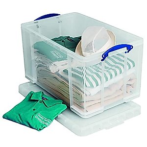 REALLY USEFUL 84 LITRE BOX WITH LID CLR