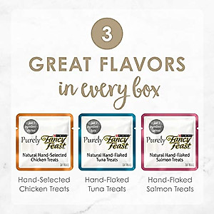 Purina Fancy Feast Natural Cat Treats Variety Pack, Purely Natural - (5) 10 ct. Pouches
