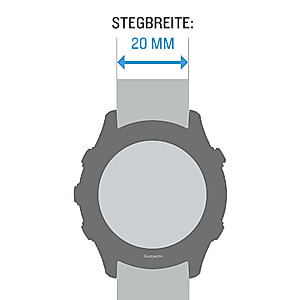 Garmin Quick Release Band, 20mm, Black with Rose Gold Hardware