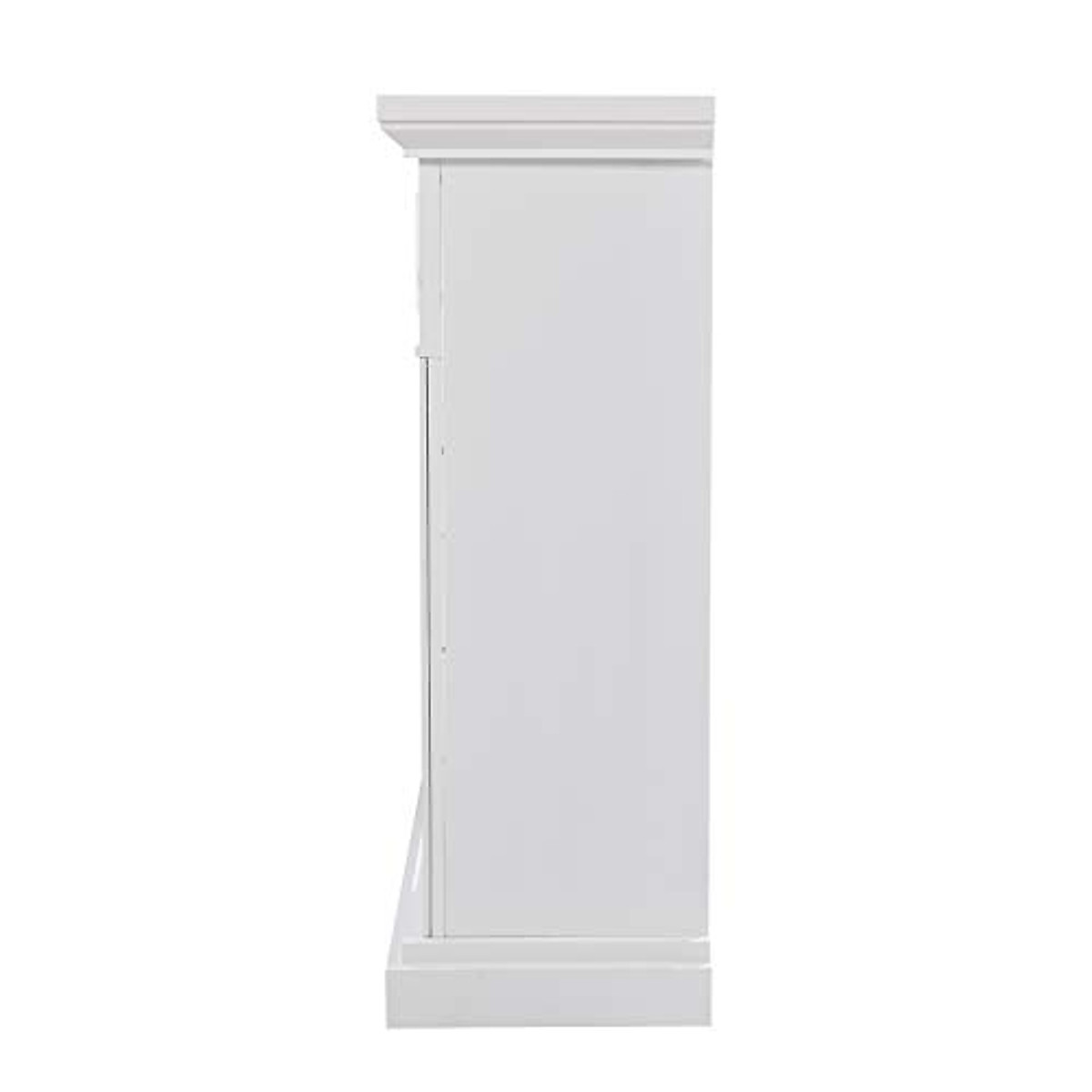 SEI Furniture Wansford Color Changing Fireplace, White/Mirror