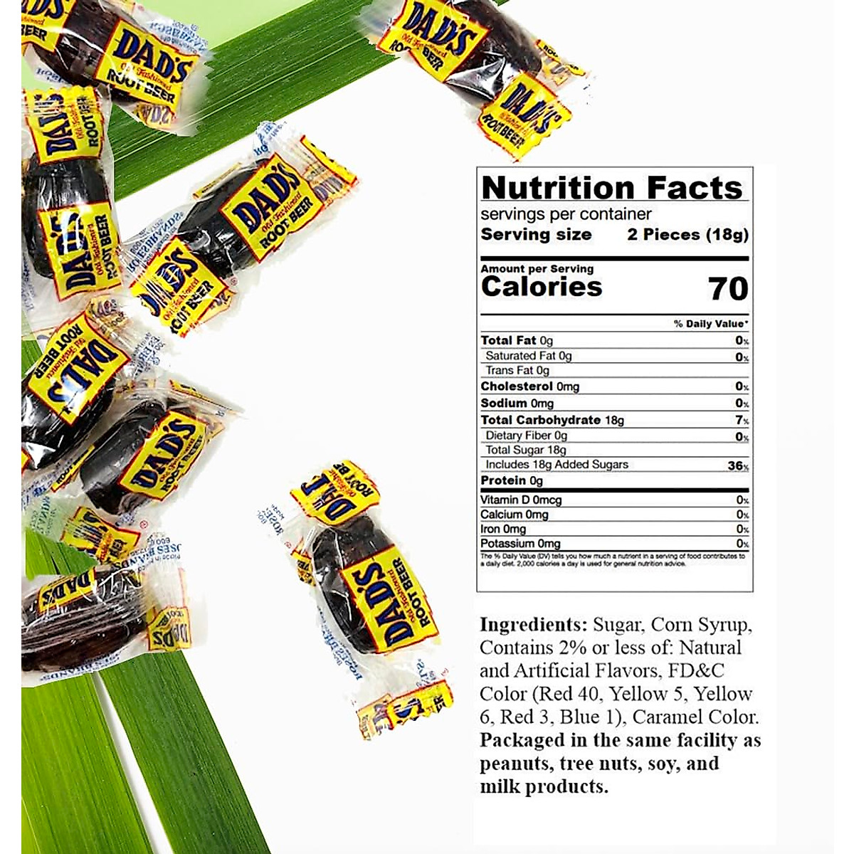 Dad's Wrapped Rootbeer Barrels | Hard Candy | Old Fashioned Bulk candies | 1 pound