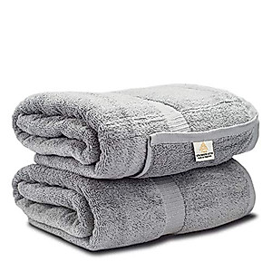 Zenith Luxury Bath Sheets Towels for Adults - Extra Large Bath Towels Set 40X70 Inch, 600 GSM, Oversized Bath Towels Cotton, Bath Sheets, XL Towel 100% Cotton. (2 Pieces,Charcoal)