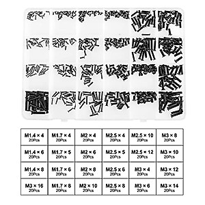 QTEATAK 480Pcs Black Laptop Notebook Computer Replacement Screws Kit for Lenovo Toshiba Gateway Samsung HP IBM Dell Sony Acer Asus SSD Hard Disk SATA