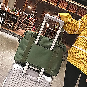 Womens Travel Duffel Bags, Weekender Carry On Sports Gym Workout Duffel Bag, Overnight Shoulder Bag Fit 15.6 Inch Laptop (Green-1)