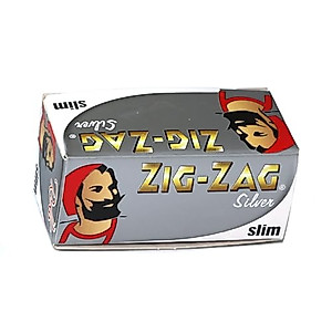 Zig Zag Silver Slim Slow Burning Rolls 24 x 4 m - 1 box