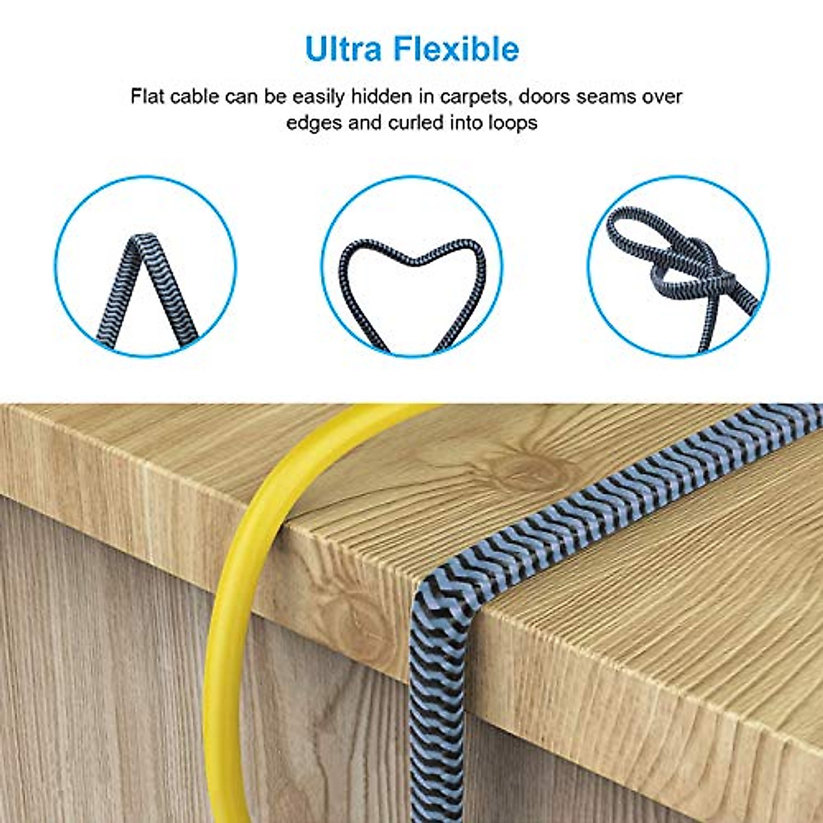 Yauhody CAT 8 Ethernet Cable 6ft (2 Pack), High Speed CAT8 Cable for Gaming 40Gbps 2000MHz, Durable Braided Internet LAN Network Patch RJ45 Cord Shielded for PS5/Router/Modem/PC/TV