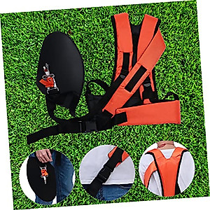 VILLFUL 2pcs Lawn Mower Strap Cinch Belt Belts Garden Brush Shoulder String Brush Cutter Shoulder Strap String Trimmer Harness Brush Cutter Double Shoulder Strap Comfortable Black