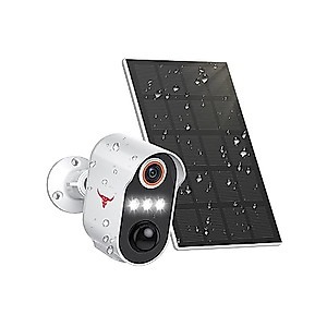 Aiwit 1080p Wireless Security Camera, Indoor/Outdoor Surveillance Bullet Cam with Solar Panels, Live View, AI Human Detection, Night Vision, 2-Way Audio, IP65 Waterproof, Cloud Storage