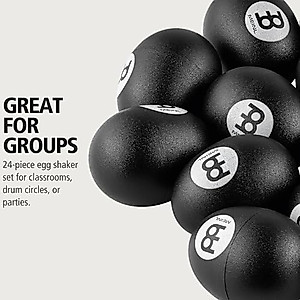 Meinl Percussion Egg Shaker Pack (24 Pieces) for All Musicians with Crystal Clear Sounds — NOT Made in China — Durable All-Weather Synthetic Shells, 2-Year Warranty (ES-SET24-BK)