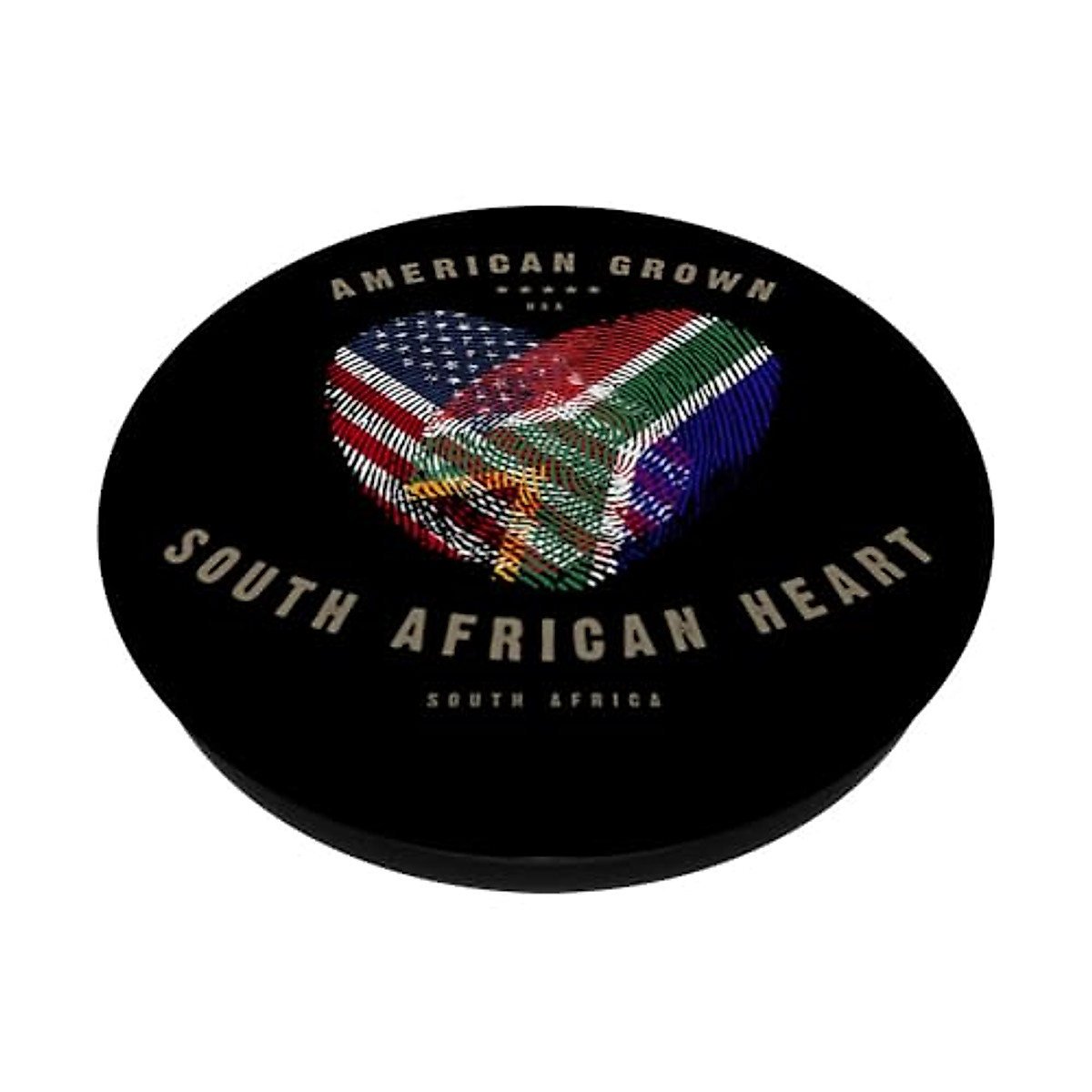 American Grown South African Heart Love South Africa Flag PopSockets PopGrip: Swappable Grip for Phones & Tablets PopSockets Standard PopGrip