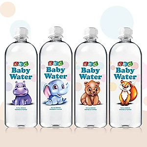 ABC Baby Water Premium Distilled Water for Babies - Healthy Purified 16.9 oz Bottles - Formula, Cereal, Milk, Daily Drinking - 12 Pack