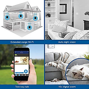 VTech VC9511 Wi-Fi IP Camera with 1080p Full HD, Remote Pan & Tilt, Free Live Streaming, Free motion-detected recording, Automatic Infrared Night Vision & Smart Security Alarm