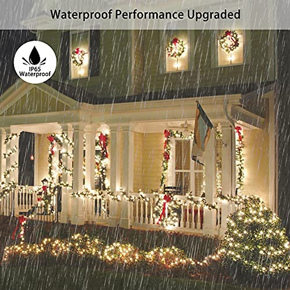 2-Pack Solar String Lights Outdoor, 480 LED Total & 170 Ft Ultra Long Starbright Solar Light with 1200mAh Battery, Solar Tree Lights for Garden Patio Yard Outdoor Christmas Decoration