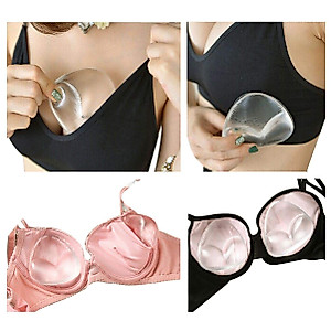 Clear Silicone Bra Inserts - Triangle Gel Breast Inserts Enhancers Waterproof Push Up Pads Bra for Bikini Swimsuit (Clear Small triangle)