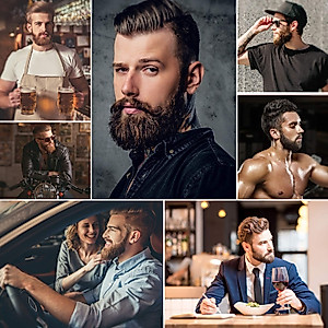 RNEKFA Beard Growth Oil With Biotin Caffeine Natural Beard Growth Serum for Men Promote Hair Regrowth Full Longer Thick Masculine Facial Hair Treatment Care 30ml