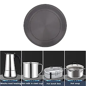 Heat Diffuser Plate, Heat Diffuser Gas Stove Diffuser Heat Conduction Plate, Non-Stick Hob Ring Plate Double-Sided Non-Sli p for Gas Stove Glass Cooktop 7.8" in Dia(Type 1)