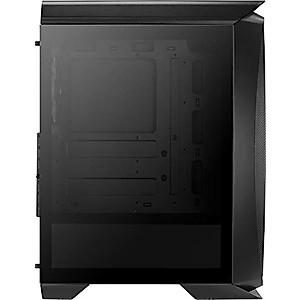 Gaming PC Case Mid-Tower Chassis by AeroCool, AeroOne Eclipse Black, Tempered Glass Panel, 4X RGB Fans, 2X USB 3.0, ATX Desktop Case
