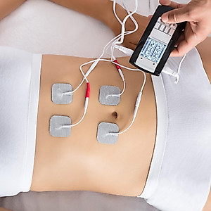 LotFancy TENS Unit Electrode Pads 2”x2”, 20 Pcs TENS Replacement Pads for Electrotherapy, Self-Adhesive TENS Pads for EMS Muscle Stimulation Machine, Reusable, Latex-Free