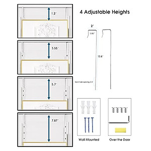 Otlsh 14"×48" Door Mirror,Full Length Mirror, Over The Door, Wall Mirror, Thin Frame, Aluminum Alloy, for Bedroom, Living Room, Entryway -Gold