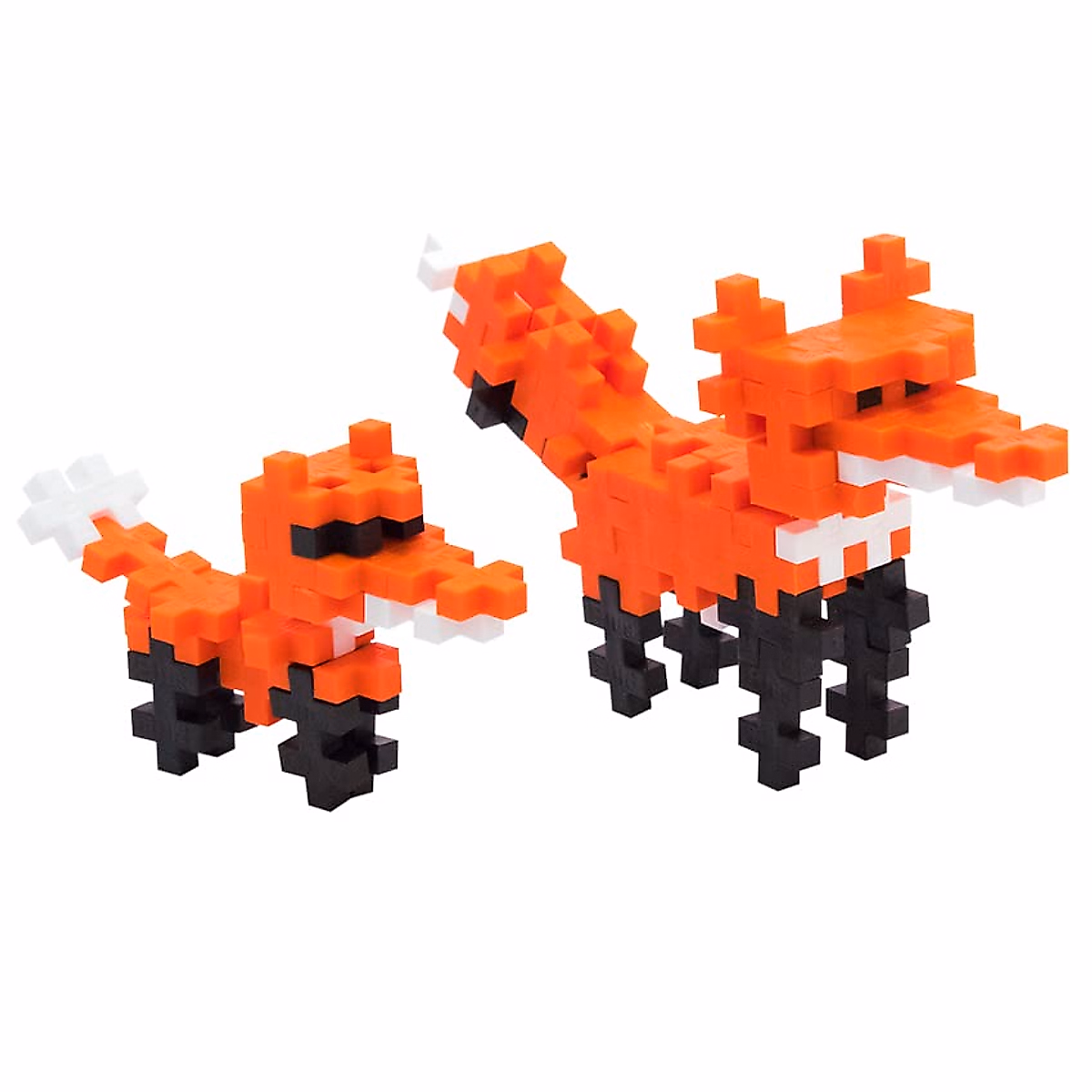 PLUS PLUS – Mini Maker Tube – Red Fox – 70 Piece, Construction Building Stem Toy, Interlocking Mini Puzzle Blocks for Kids